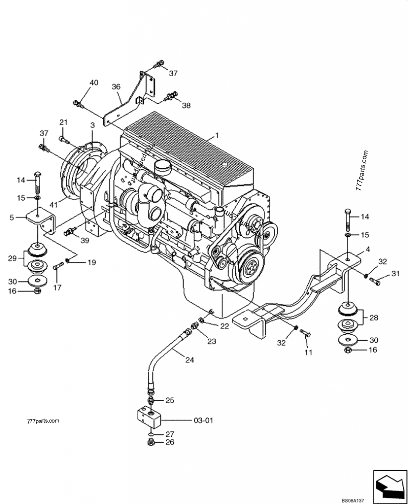ENGINE - MOUNTING / FILTERS, FUEL, OIL / V BELT (87700382) - WHEEL ...