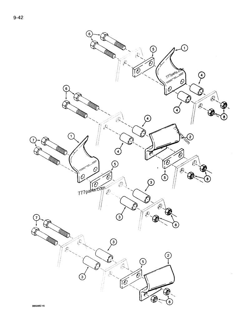 STANDARD DIGGING TEETH - FORKLIFTS Case 360 (CASE TRENCHER (1/86-12/04 ...