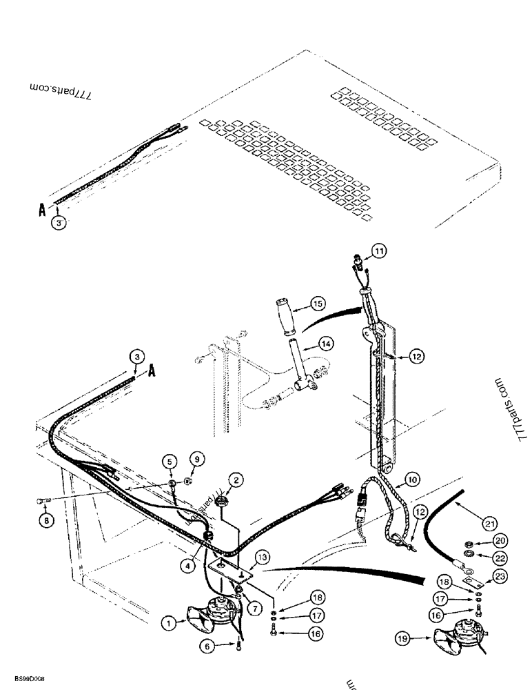 HORN - SKID STEER LOADERS Case 1838 (CASE UNI-LOADER SKID STEER LOADER ...