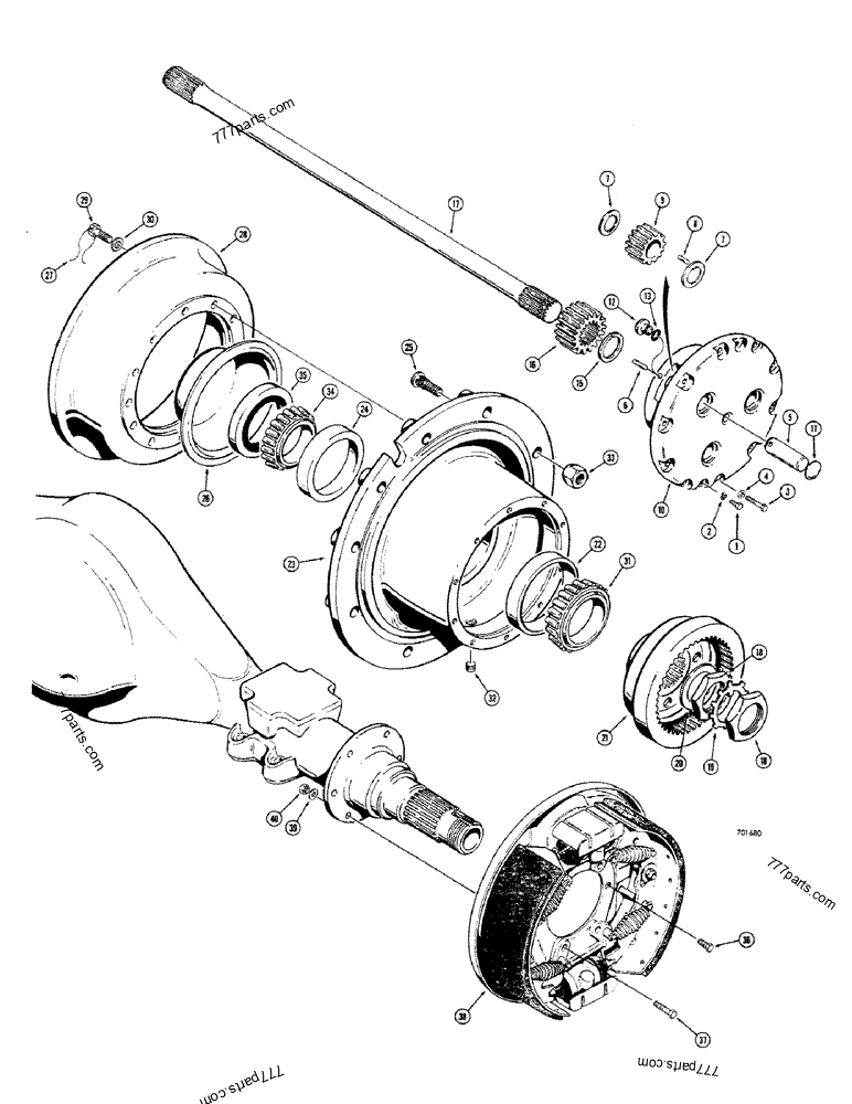 L47295 AND L52065 REAR AXLES, AXLE AND PLANETARY - LOADER BACKHOES Case ...