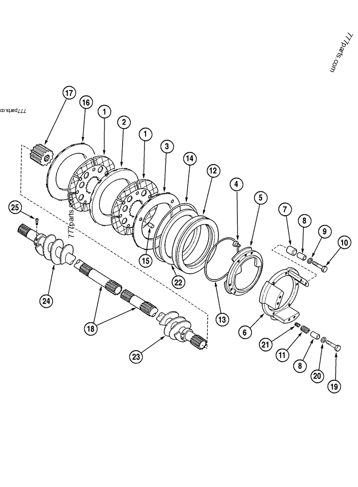 REAR DRIVE AXLE - DIFFERENTIAL BRAKE - LOADER BACKHOES Case 580SM (CASE ...