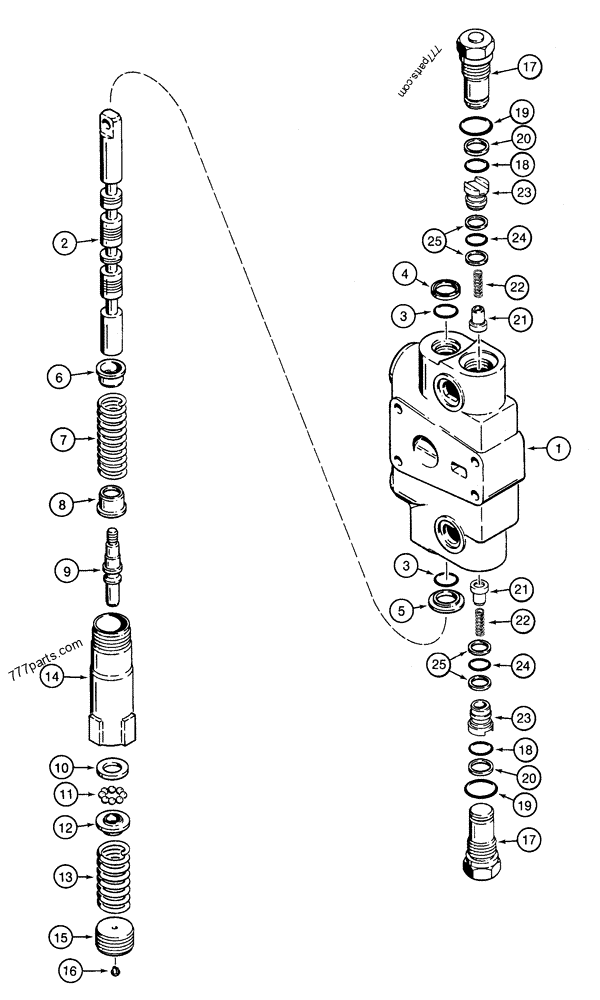 LOADER CONTROL VALVE - ARM CYLINDER SECTION - LOADER BACKHOES Case ...