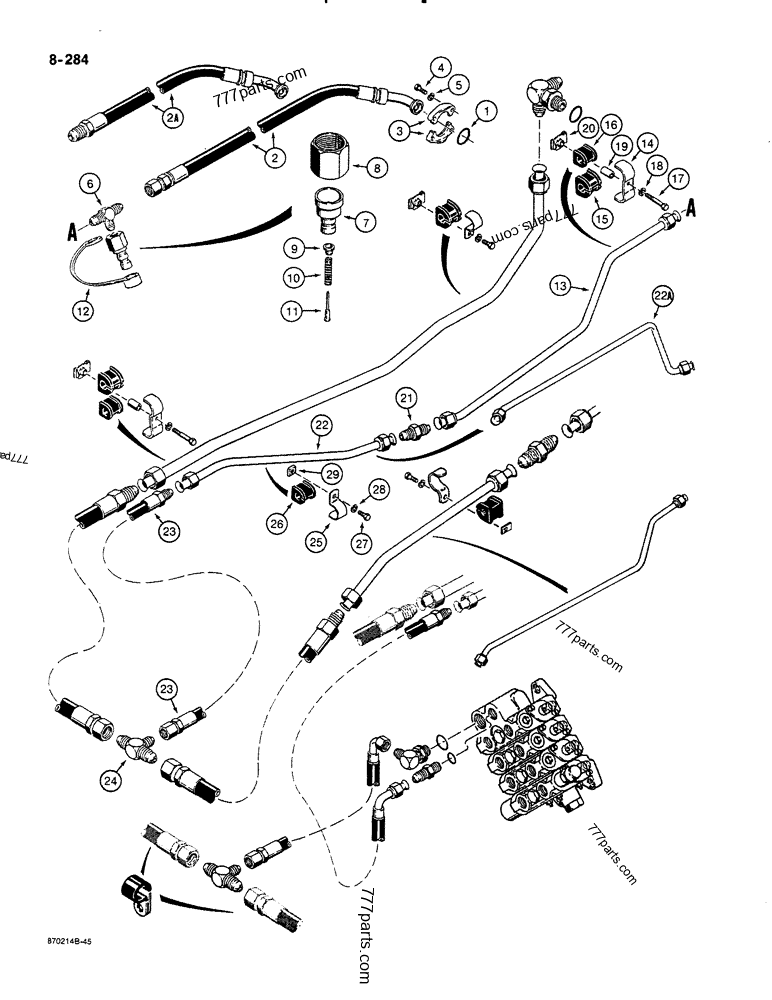 EQUIPMENT HYDRAULIC SYSTEM, EQUIPMENT PUMP TO REAR EQUIPMENT LINES W/O ...