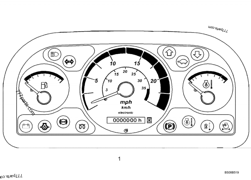 DASHBOARD FAST GEAR - COMPACT WHEEL LOADERS Case 321E (SMALL WHEEL ...