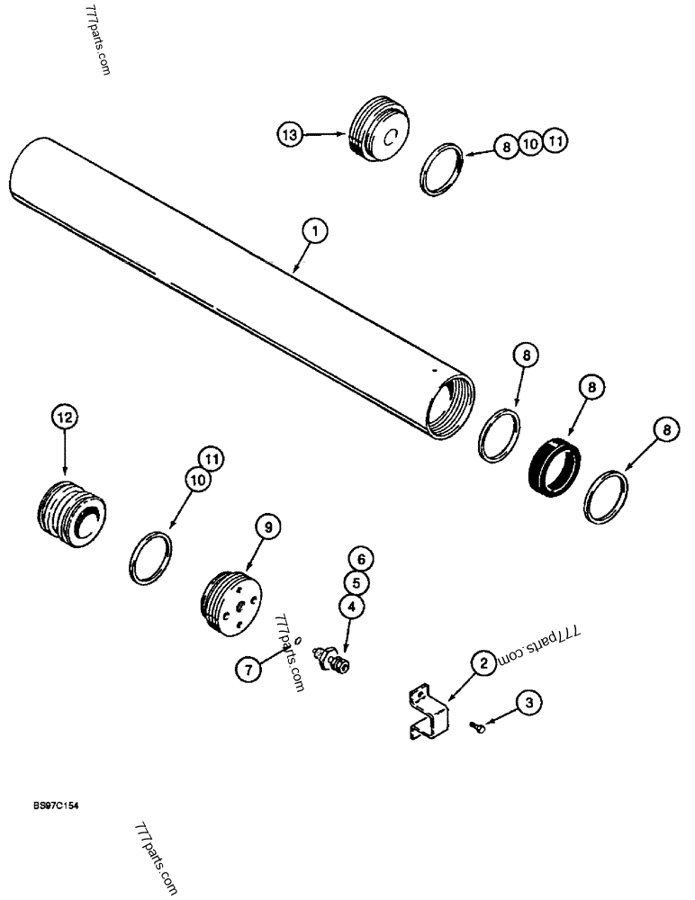ACCUMULATOR ASSEMBLY, RIDE CONTROL - LOADER BACKHOES Case 580SL (LOADER ...