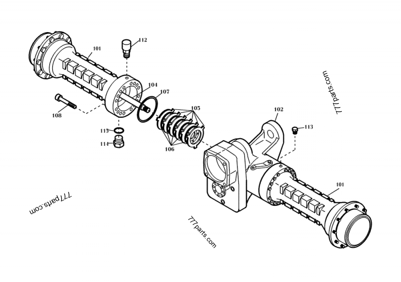REAR AXLE MOUNTING PARTS (S/N 561101-UP) - COMPACT WHEEL LOADERS Case ...