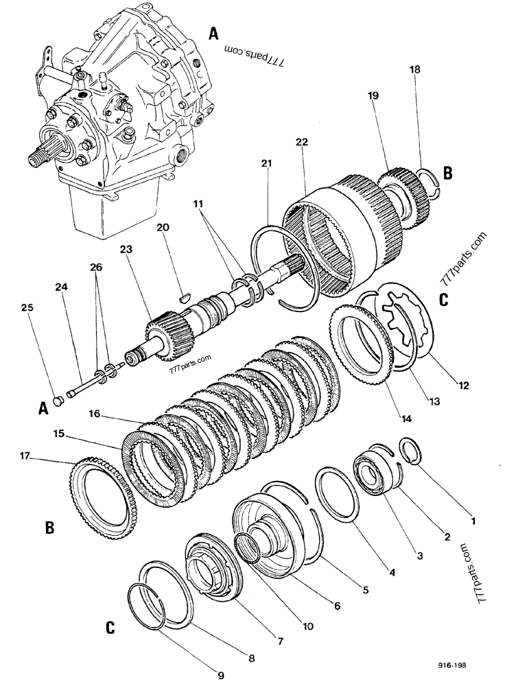 TRANSMISSION, POWER SHUTTLE, GEAR AND CLUTCH - LOADER BACKHOES Case ...