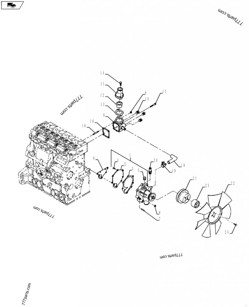 WATER PUMP - SKID STEER LOADERS Case SR175 (SKID STEER LOADER (4/11-2/ ...