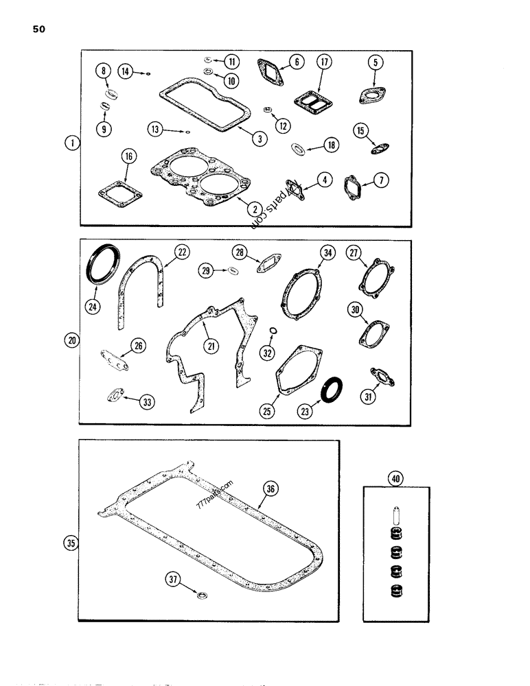 ENGINE GASKET KITS, 336BD DIESEL ENGINE, VALVE GRIND KIT - LOADER ...