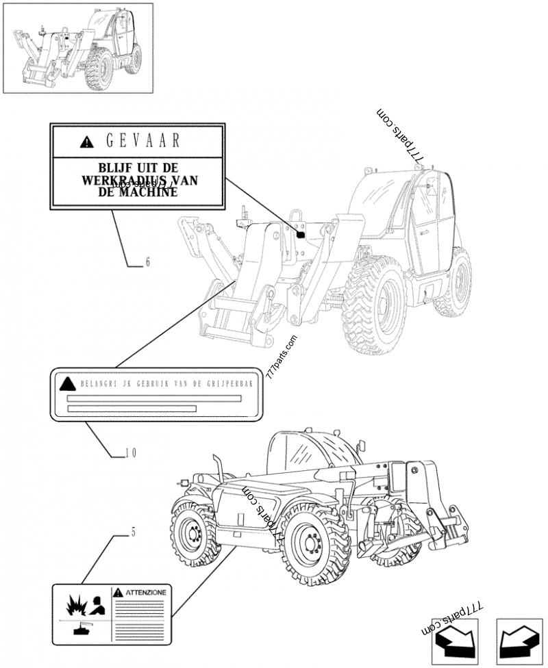 SAFETY PLATES (DUTCH) - OPTIONAL CODE 749104001 - TELESCOPIC HANDLERS ...
