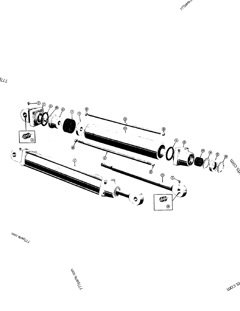 38464 BACKHOE HYDRAULIC STABILIZER CYLINDERS - LOADER BACKHOES Case ...