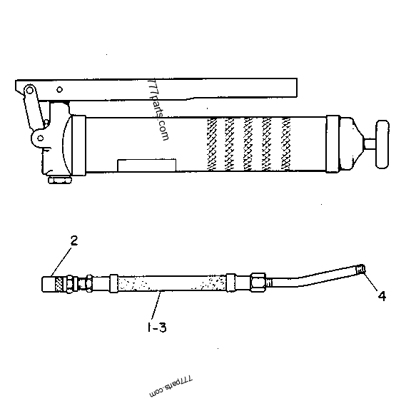 8F9866 GREASE GUN - WHEEL TRACTOR-SCRAPER Caterpillar 651 | 777parts.com