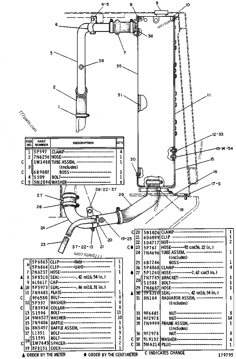 6N2742 RADIATOR GROUP - TRACK-TYPE LOADER Caterpillar 953 | 777parts.com