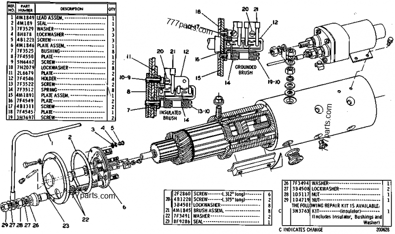 4N3182 ELECTRIC STARTING MOTOR GROUP--Delco-Remy--24 Volt--Part 2 of 3 ...