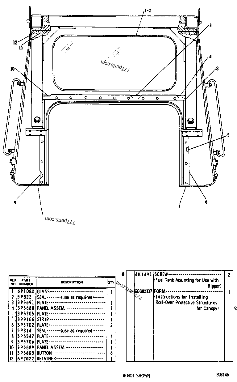 6P288 ROLL-OVER PROTECTIVE STRUCTURE--Enclosed--Part 3 of 3 - TRACK ...