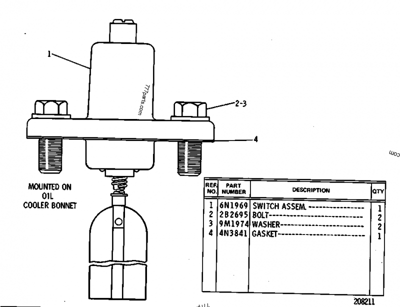 4N9600 COOLANT FLOW SWITCH GROUP - ENGINE - MACHINE Caterpillar 3408E ...