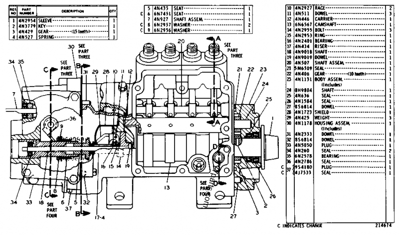 4N1834 GOVERNOR AND FUEL INJECTION PUMP GROUP--Part 1 of 4--Type 2 ...