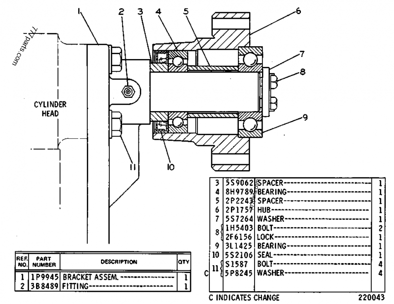 2P7831 FAN DRIVE GROUP - TRACK-TYPE TRACTOR Caterpillar D5B | 777parts.com