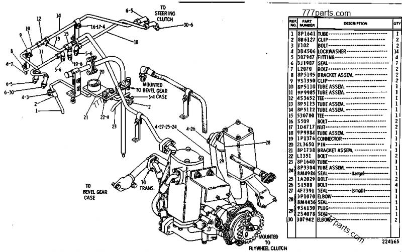 8P5219 POWER TRAIN OIL LINES--Part 1 of 3 - TRACK-TYPE TRACTOR ...