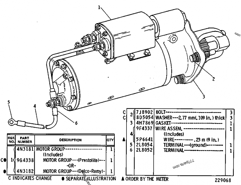 7S3622 ELECTRIC STARTING MOTOR GROUP-TYPE 1 - TRACK-TYPE TRACTOR ...