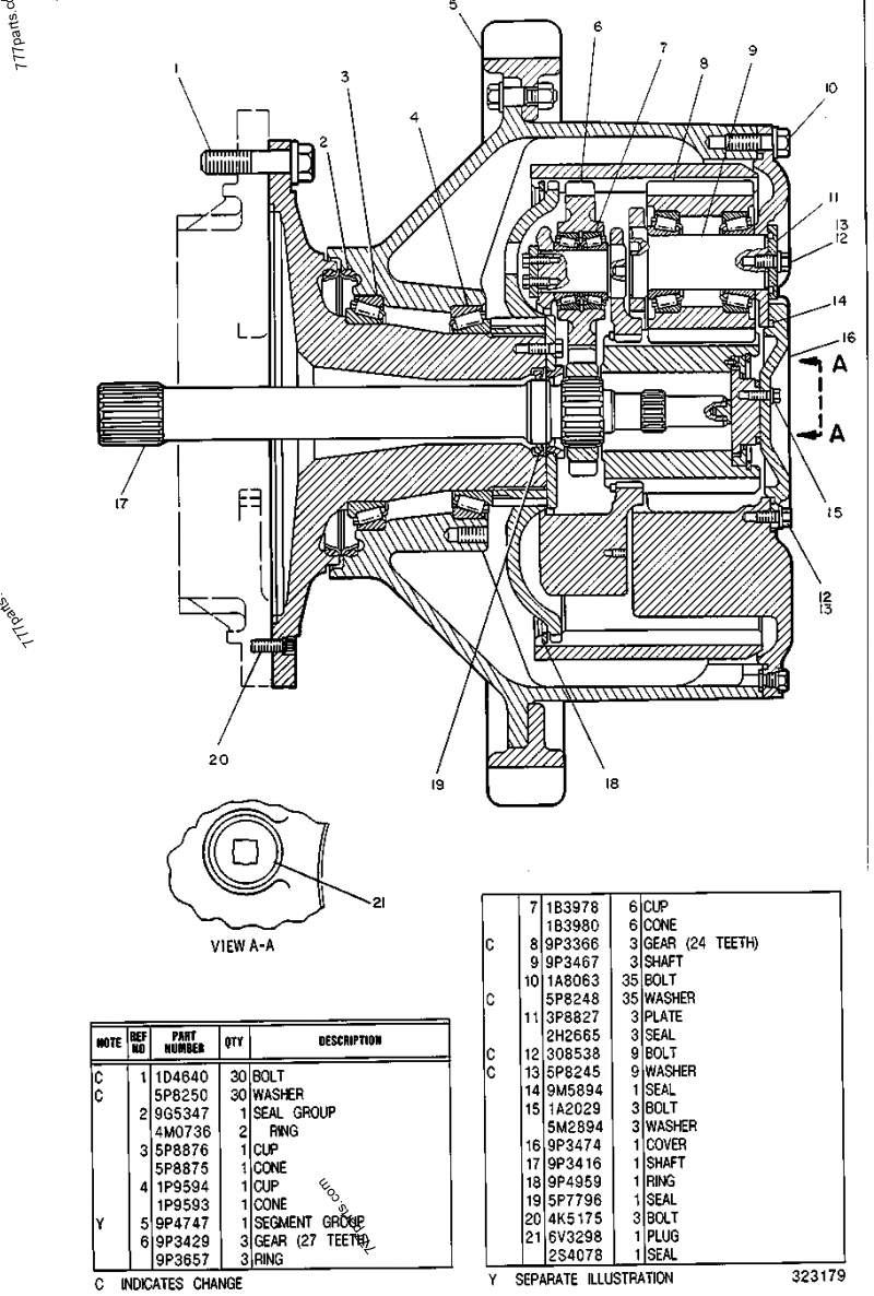 6P7342 FINAL DRIVE GROUP-PART 1 0F 2 - ENGINE - MACHINE Caterpillar ...