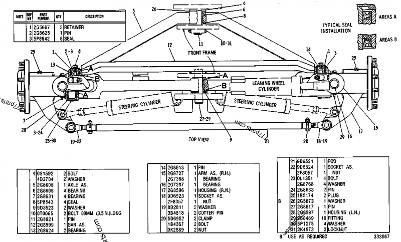 2G8660 FRONT AXLE GROUP-PART 1 OF 2 - MOTOR GRADER Caterpillar 140G ...