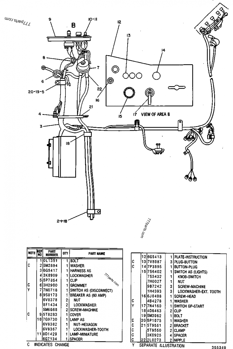 6G5440 BATTERY & WIRING GP-PART 4 OF 5 - MOTOR GRADER Caterpillar 130G ...