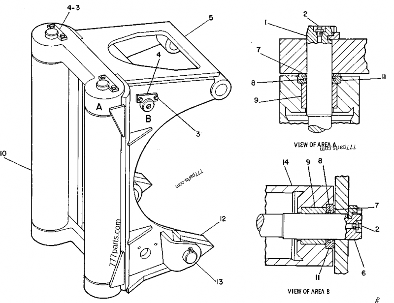 9P7728 WINCH FAIRLEAD GP - TRACK-TYPE TRACTOR Caterpillar D10N ...