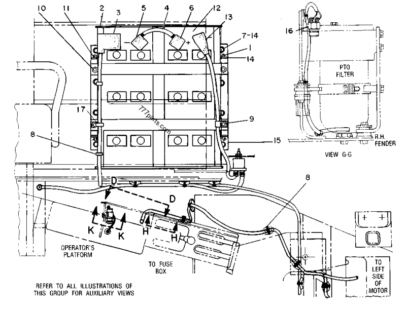 6T3313 BATTERY & WIRING GP-PART 2 OF 6 - TRACK-TYPE TRACTOR Caterpillar ...
