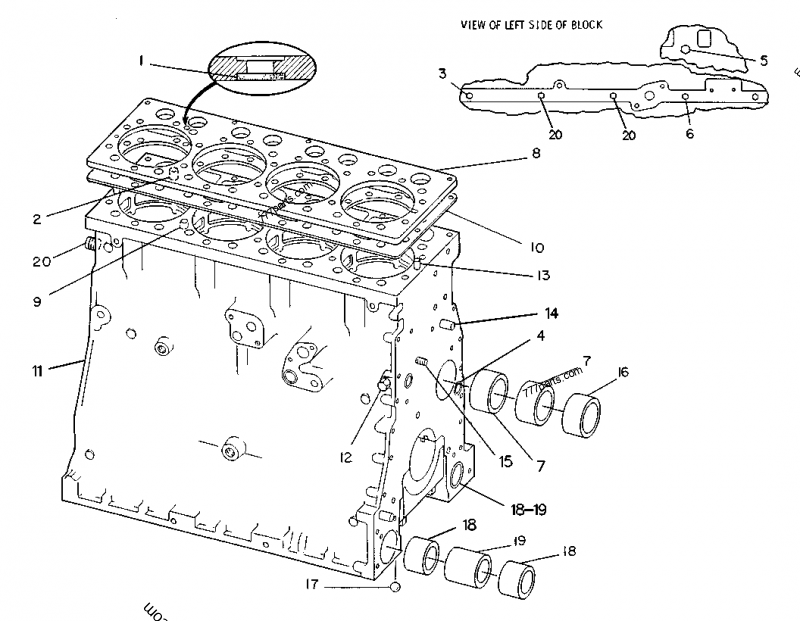 7N6553 CYLINDER BLOCK GP - ENGINE - MACHINE Caterpillar 3304 | 777parts.com