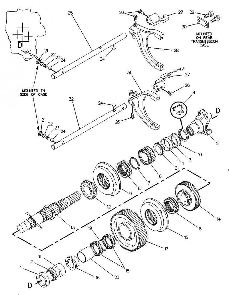 9W7920 TRANSMISSION GP-PART 3 OF 3 - BACKHOE LOADER Caterpillar 416 ...