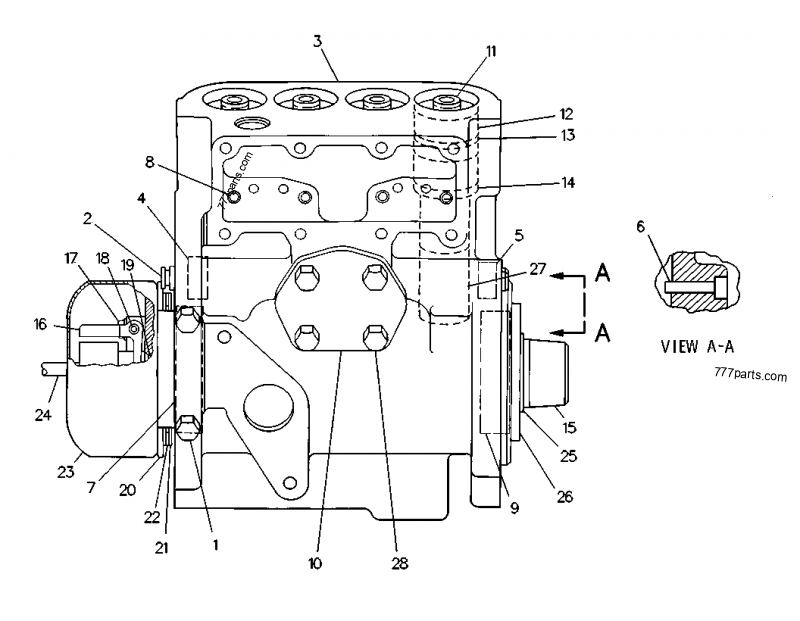 4W0469 FUEL INJECTION PUMP GROUP - ENGINE - MACHINE Caterpillar 3204 ...