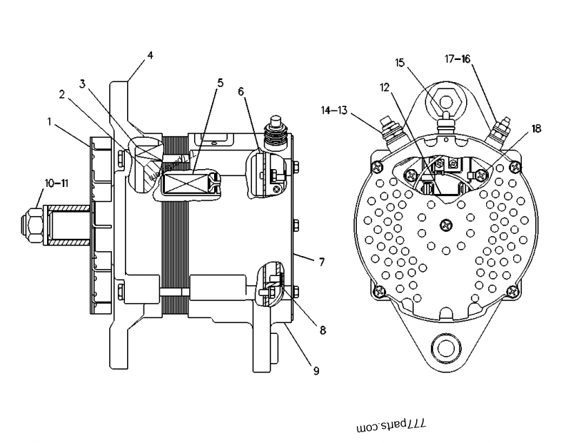 1005045 ALTERNATOR GP - TRACK-TYPE TRACTOR Caterpillar D4H | 777parts.com