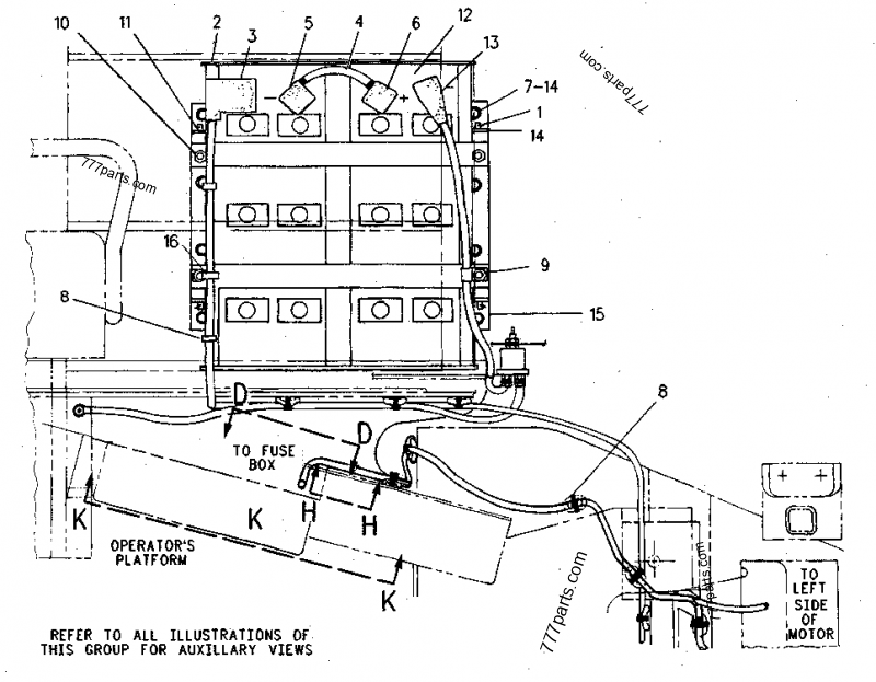 9U8978 BATTERY & WIRING GP-PART 2 OF 6 - TRACK-TYPE TRACTOR Caterpillar ...