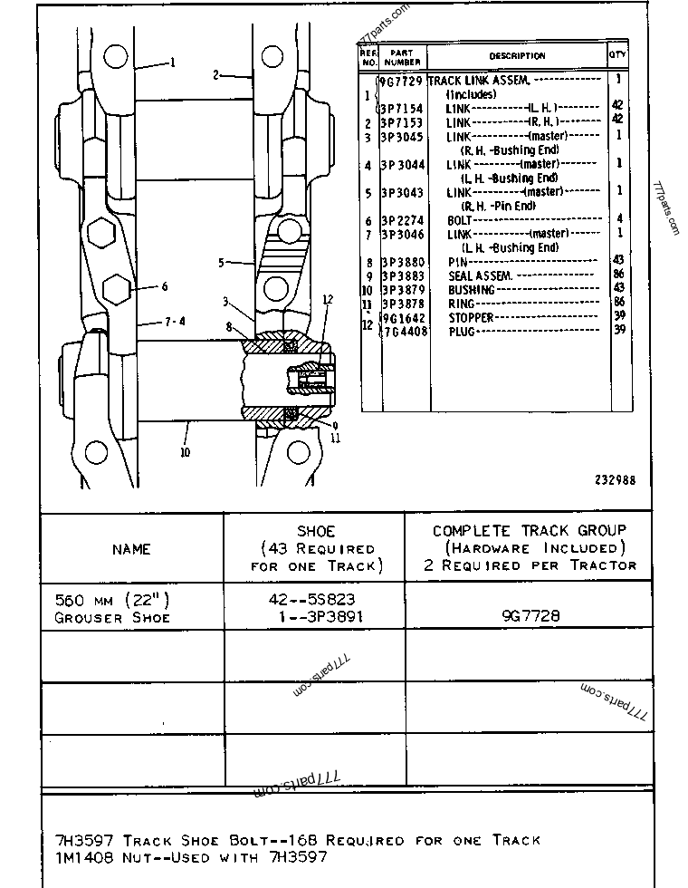 TRACK GROUPS - TRACK-TYPE TRACTOR Caterpillar D5B | 777parts.com