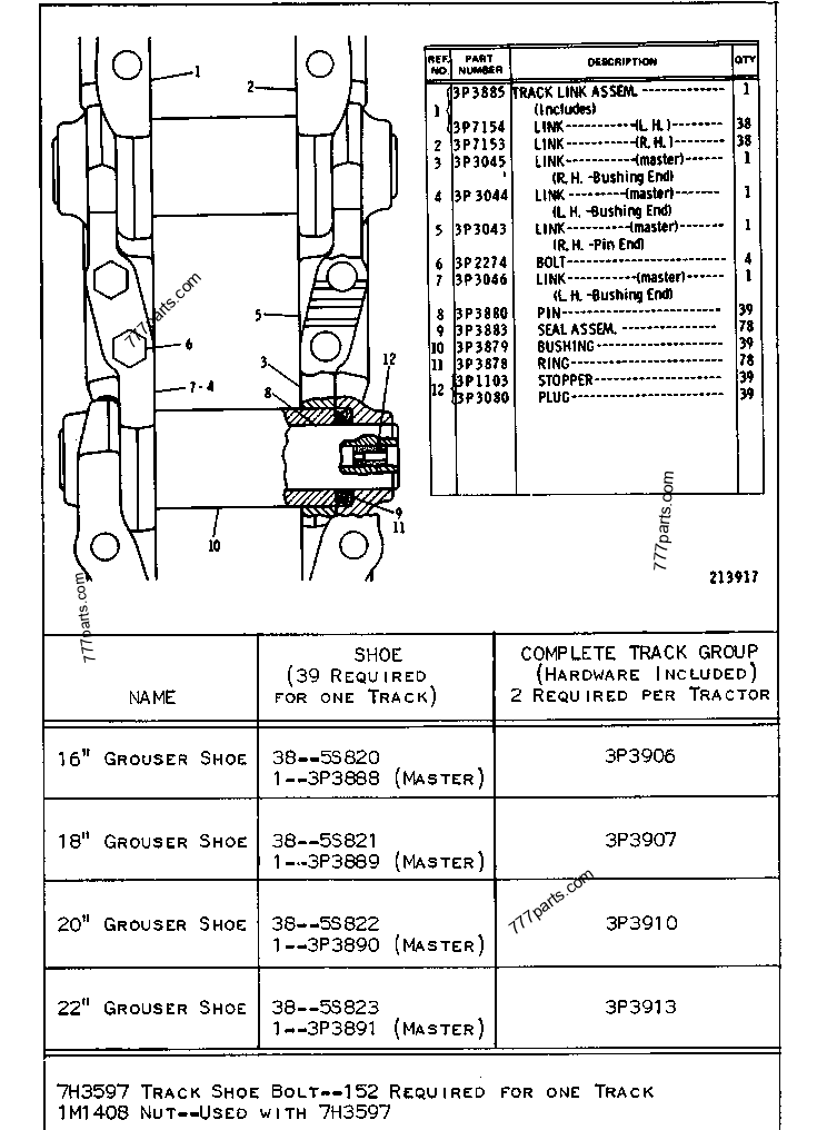 TRACK GROUPS - TRACK-TYPE TRACTOR Caterpillar D5B | 777parts.com