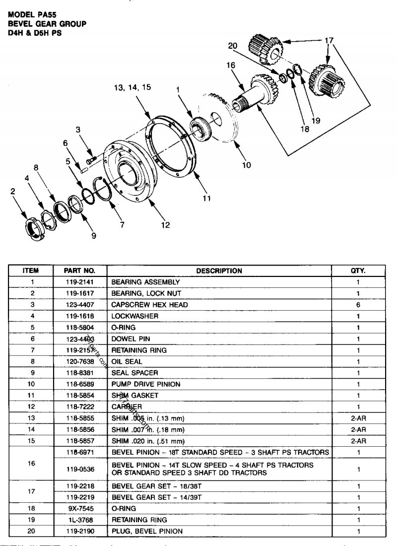 Gear Gp - Bevel - TRACK-TYPE TRACTOR Caterpillar D5H | 777parts.com