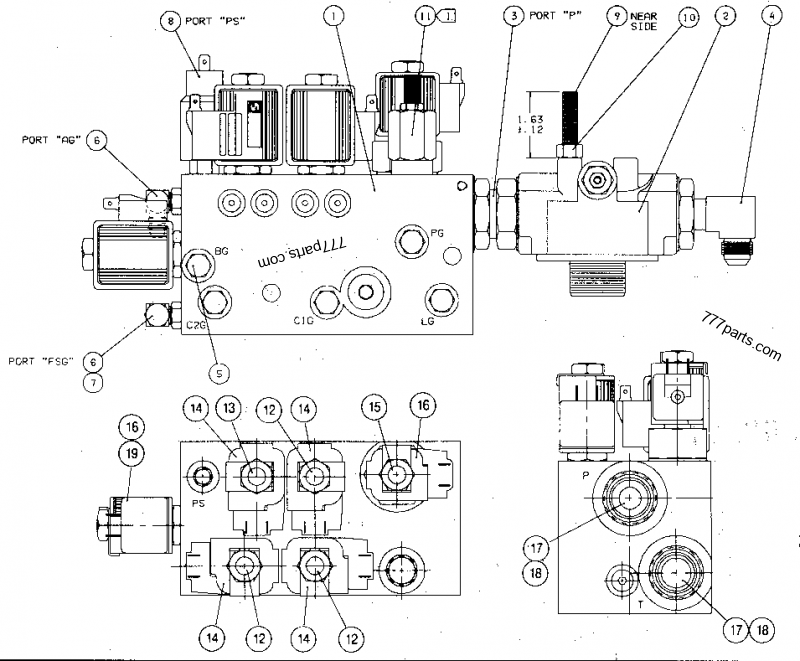 CONTROL VALVE ASSEMBLY - TRACK-TYPE TRACTOR Caterpillar D5M | 777parts.com
