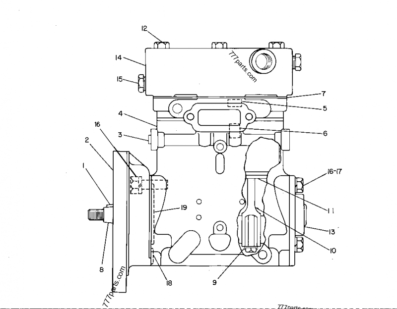 4N-7378 AIR COMPRESSOR GP - ENGINE - MACHINE Caterpillar 3408E ...