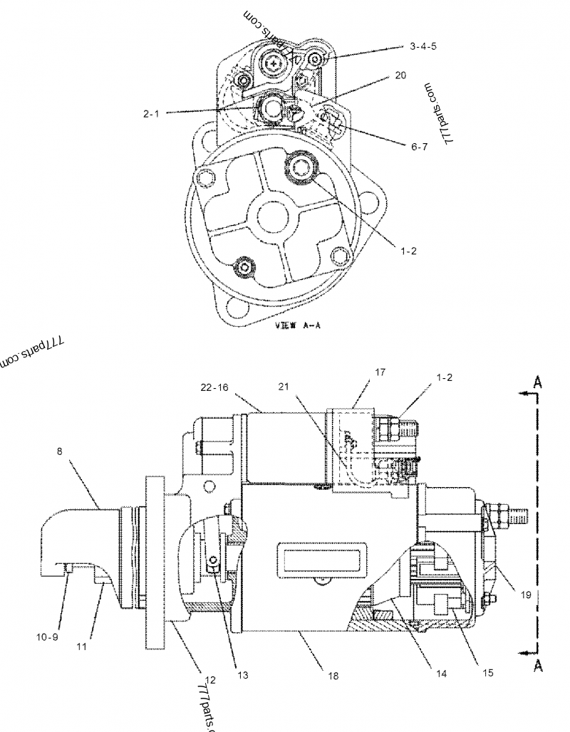 6V-5582 STARTING MOTOR GP-ELECTRIC - ENGINE - GENERATOR SET Caterpillar ...