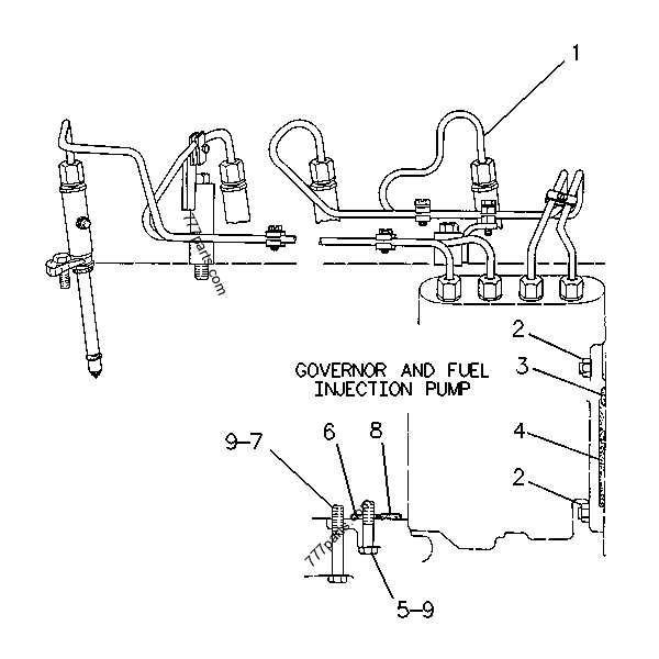 8N-2772 LINES GP-FUEL INJECTION - TRACK-TYPE TRACTOR Caterpillar D4H ...