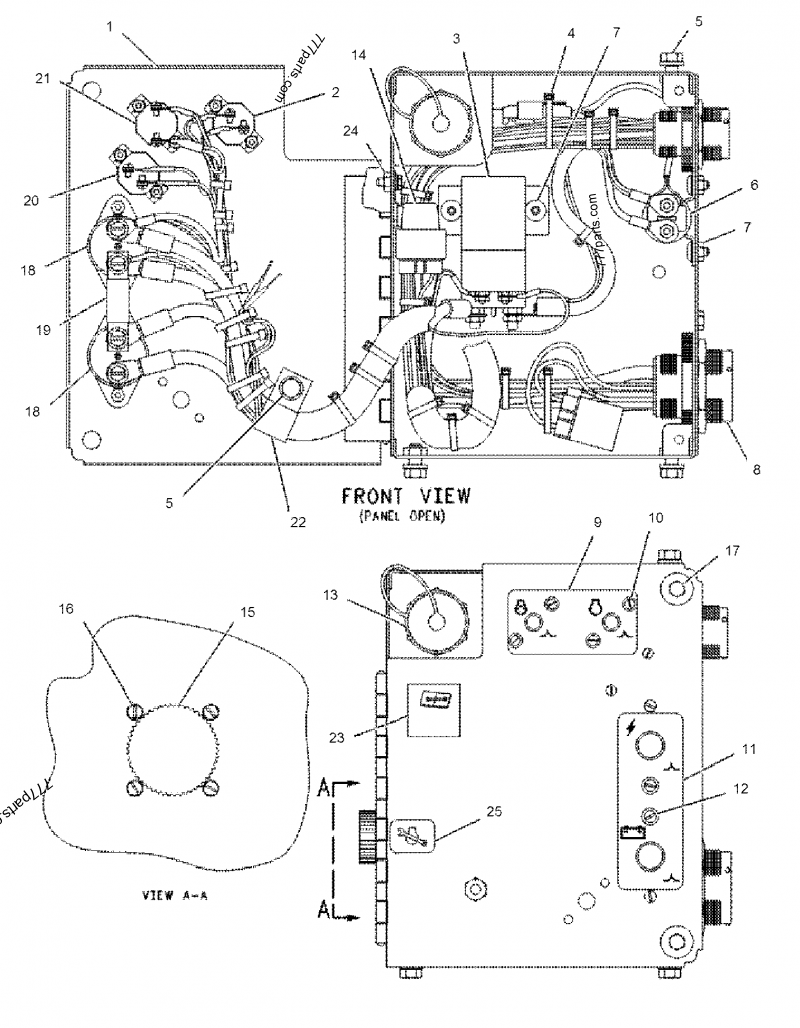 127-1974 WIRING GP-RELAY PANEL - ENGINE - MACHINE Caterpillar 3408E ...