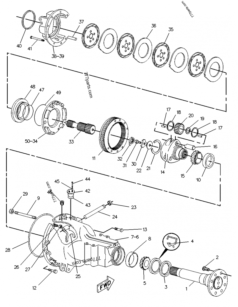9R-8004 AXLE GP-REAR - BACKHOE LOADER Caterpillar 416B | 777parts.com
