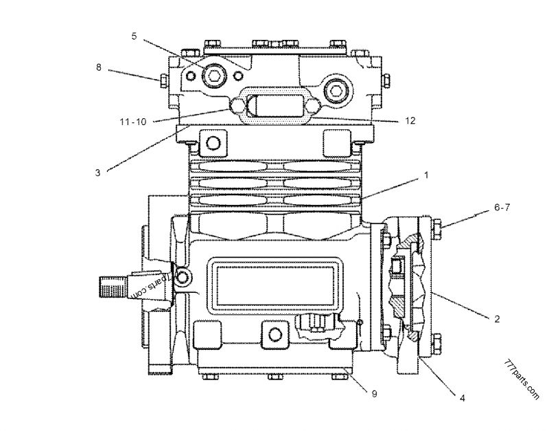6I-1670 AIR COMPRESSOR GP - ENGINE - TRUCK Caterpillar 3116 | 777parts.com