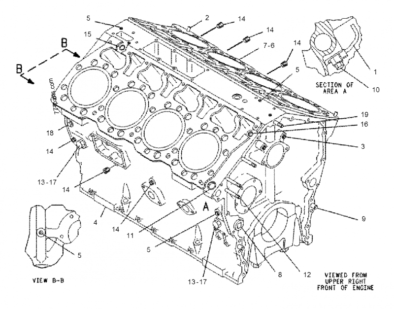 105-1588 CYLINDER BLOCK GP - ENGINE - MACHINE Caterpillar 3408 ...
