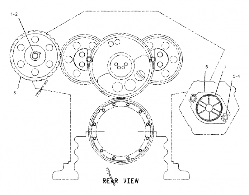 116-6905 GEAR GP-REAR -REVERSE ROTATION - ENGINE - MARINE Caterpillar ...