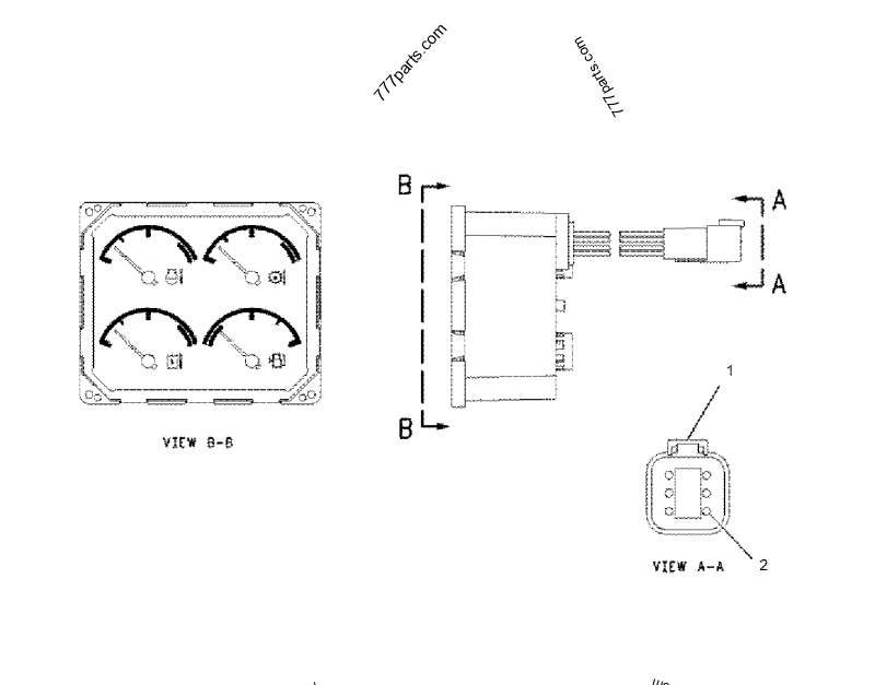 166-6928 MODULE GP-QUAD GAUGE - TRACK-TYPE TRACTOR Caterpillar D11R ...