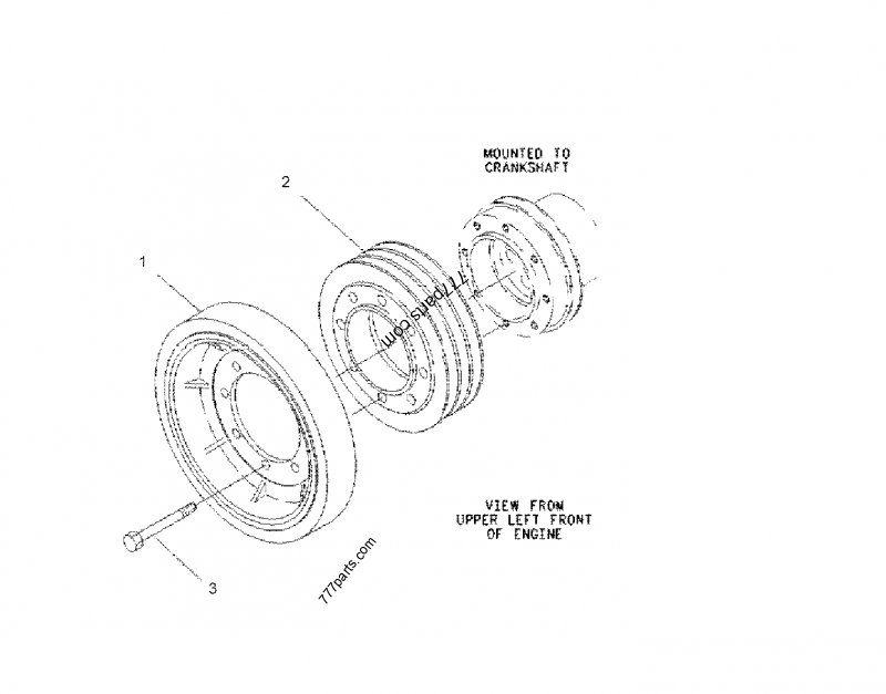 7C-2428 DAMPER & PULLEY GP - ENGINE - MACHINE Caterpillar 3126 ...