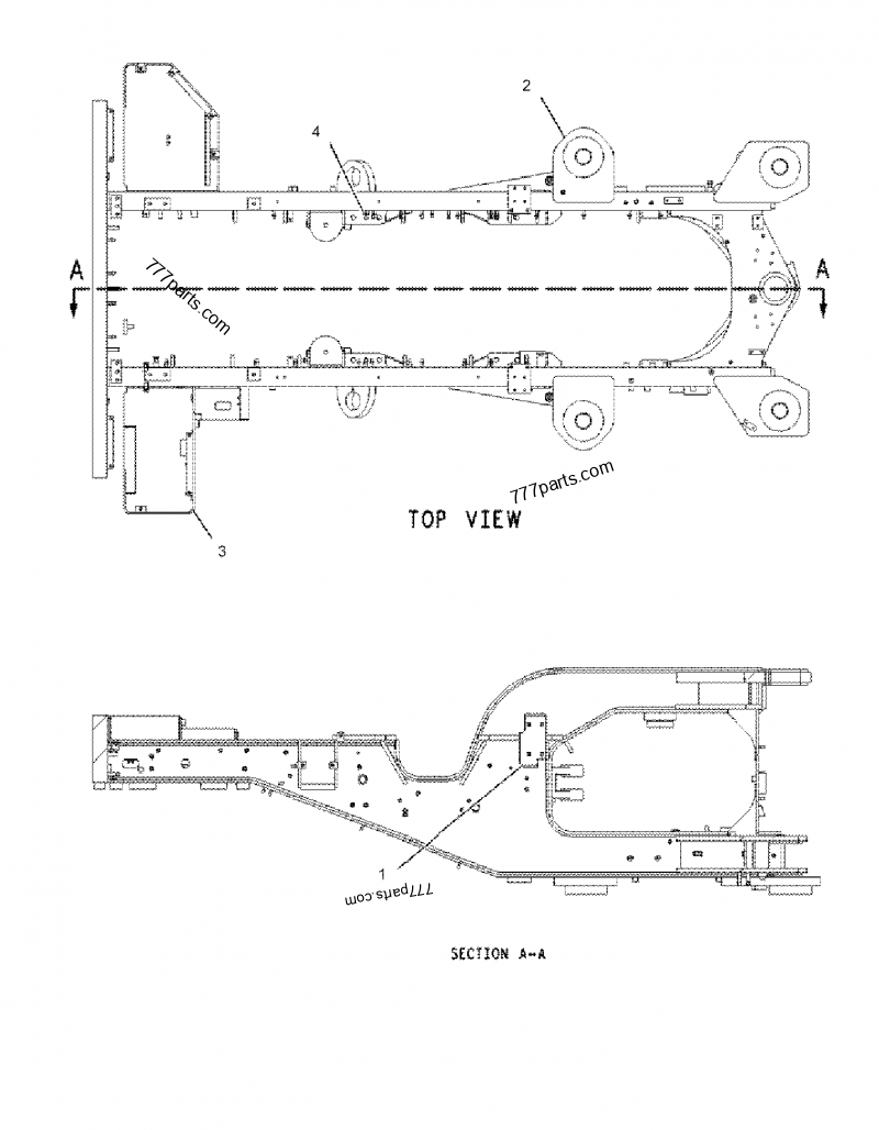 170-3685 FRAME AS-REAR -CUSTOM - WHEEL-TYPE LOADER Caterpillar 950G ...