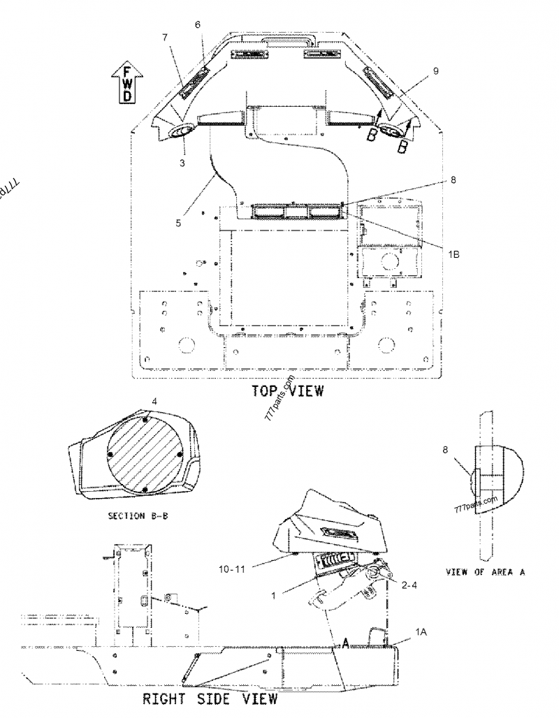 231-0320 DOOR GP-CAB -FIXED WINDOW, RH - ENGINE - MACHINE Caterpillar ...